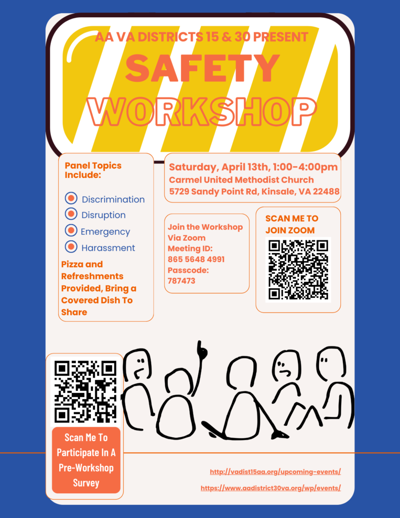 AA District 30 Virginia – Alcoholics Anonymous, Fredericksburg ...