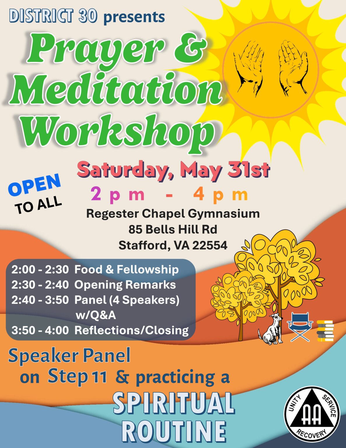 Prayer & Meditation Workshop – AA District 30 Virginia